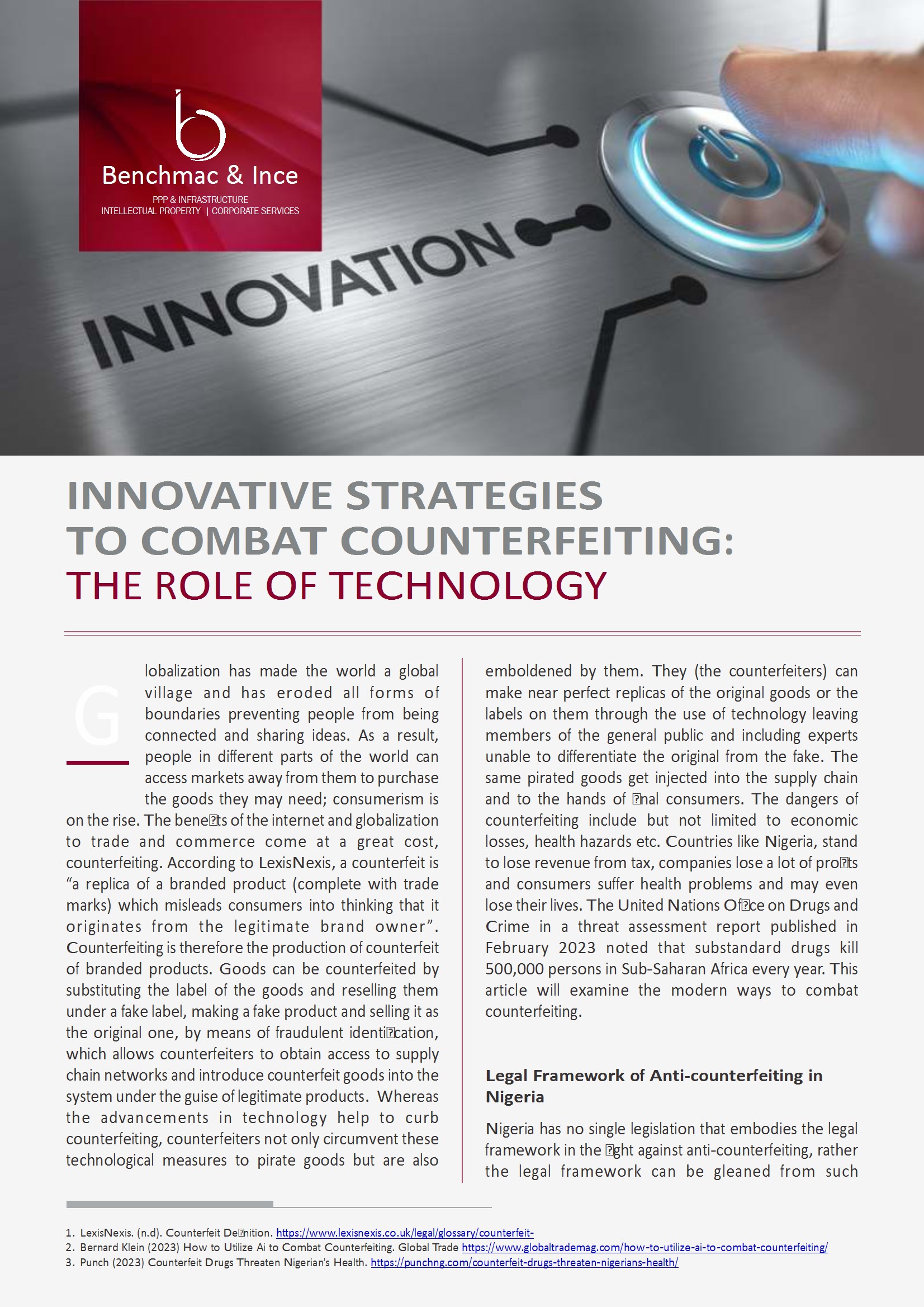 Innovative Strategies to Combat Counterfeiting: The Role of Technology ...